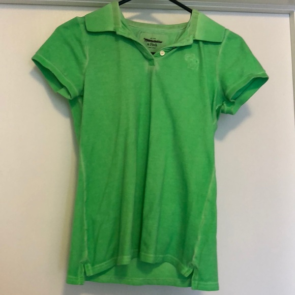 Abercrombie & Fitch | Tops | Lime Green Polo | Poshmark